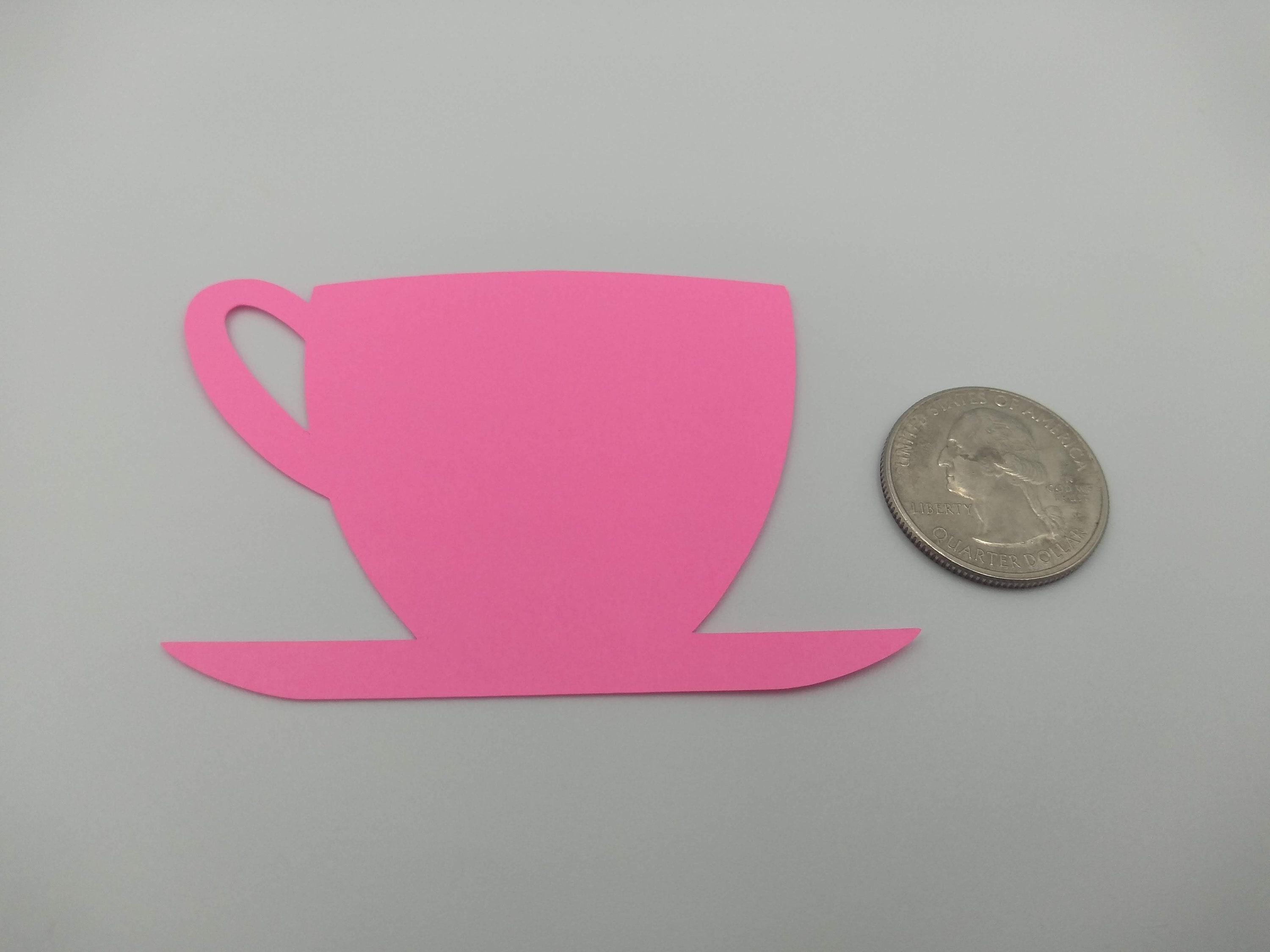 Tea Cup Die Cuts 25 Pieces Tea Cup Cut Outs Tea Party | Etsy