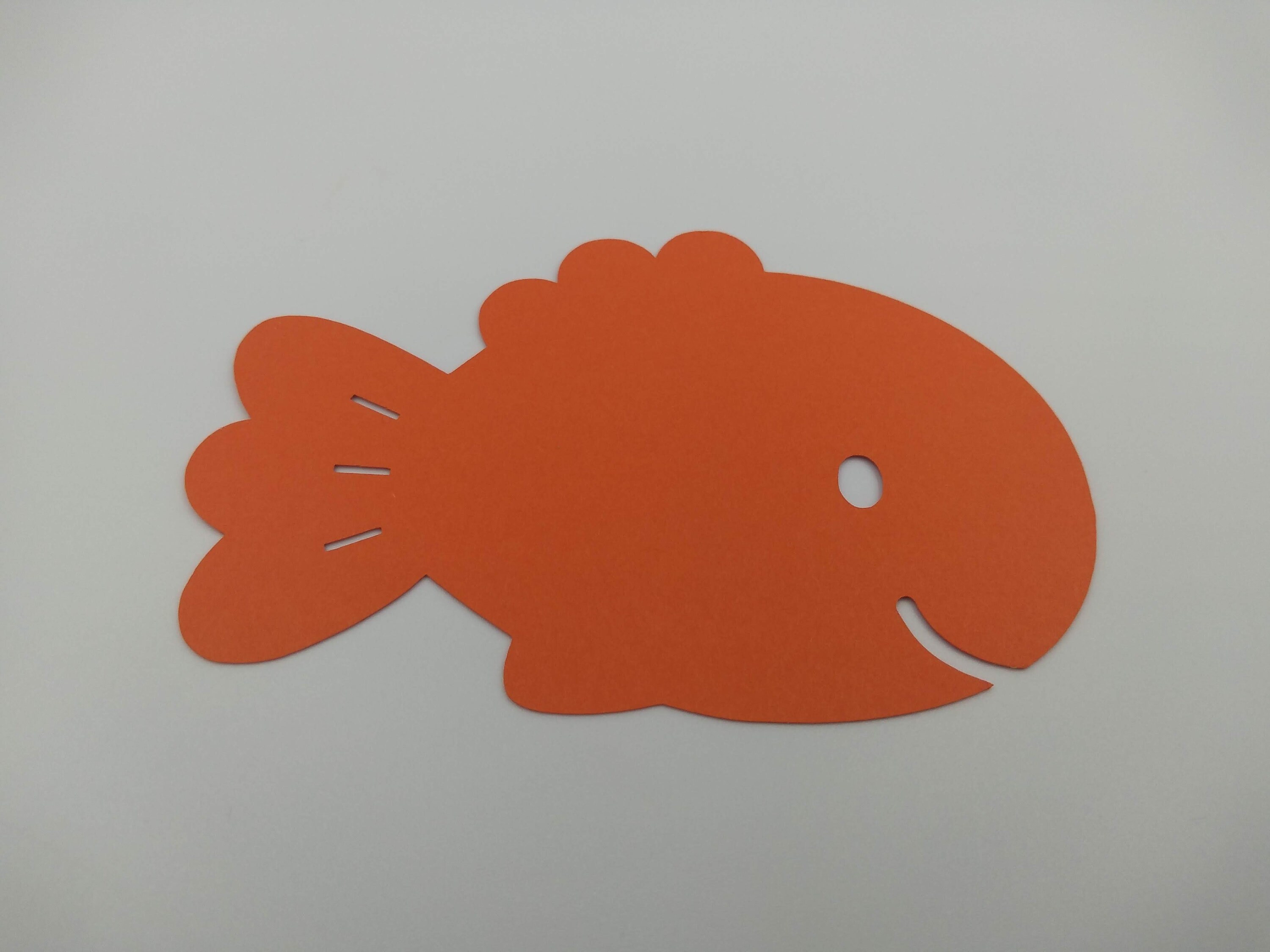 Fish Die Cuts, 25 Count, Fish Cut Outs, Orange Fish Die Cuts, Orange ...