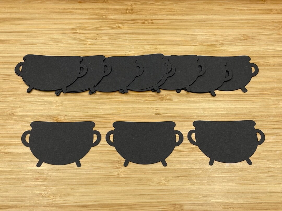 Cauldron Die Cuts, 25 Pieces, Cauldron Cut Outs, Halloween Die Cuts ...