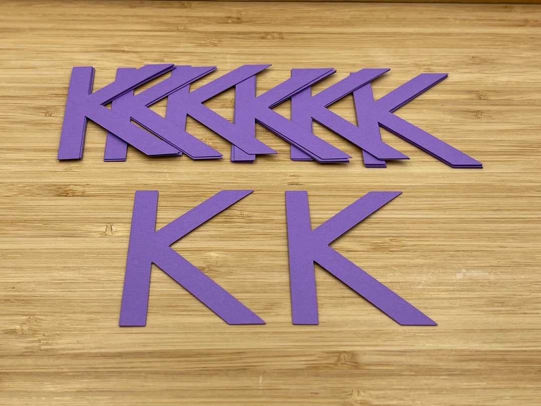 Letter K Die Cuts, 25 Pieces, Letter K Cut Outs, Letter Die Cuts ...