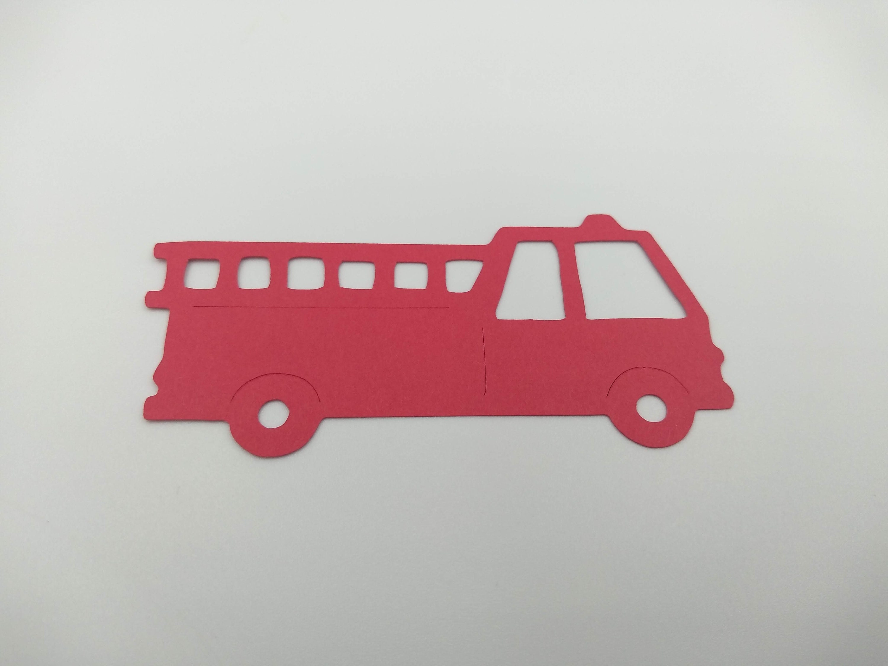 Fire Truck Die Cuts 25 Pieces Fire Truck Cut Outs Fireman - Etsy