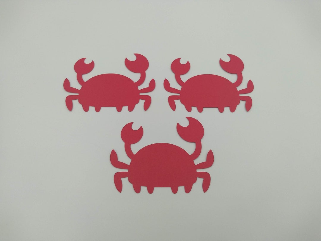 Crab Die Cuts, 25 Pieces, Red Crabs, Red Crab Die Cuts, Die Cuts, Card ...