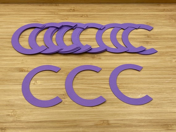 Letter C Die Cuts 25 Pieces Letter C Cut Outs Letter Die | Etsy