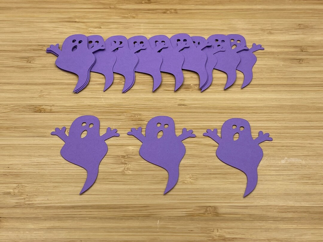 Ghost Die Cuts, 25 Pieces, Ghost Cut Outs, Purple Ghost Cut Outs ...