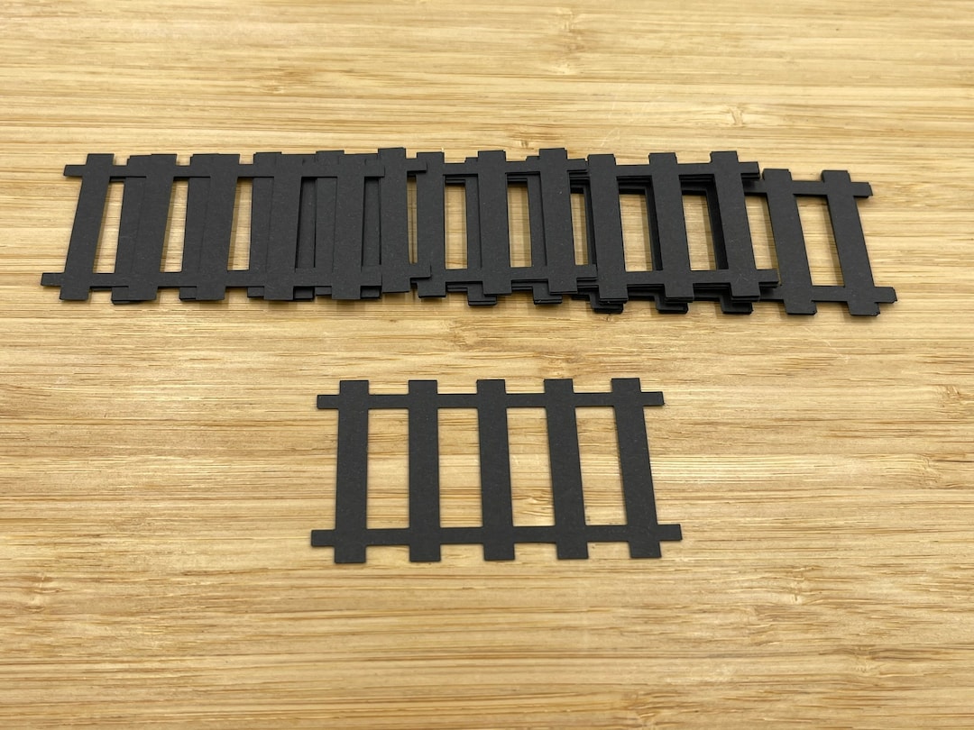 Train Track Die Cuts, 25 Pieces, Train Track Cut Outs, Train Party ...