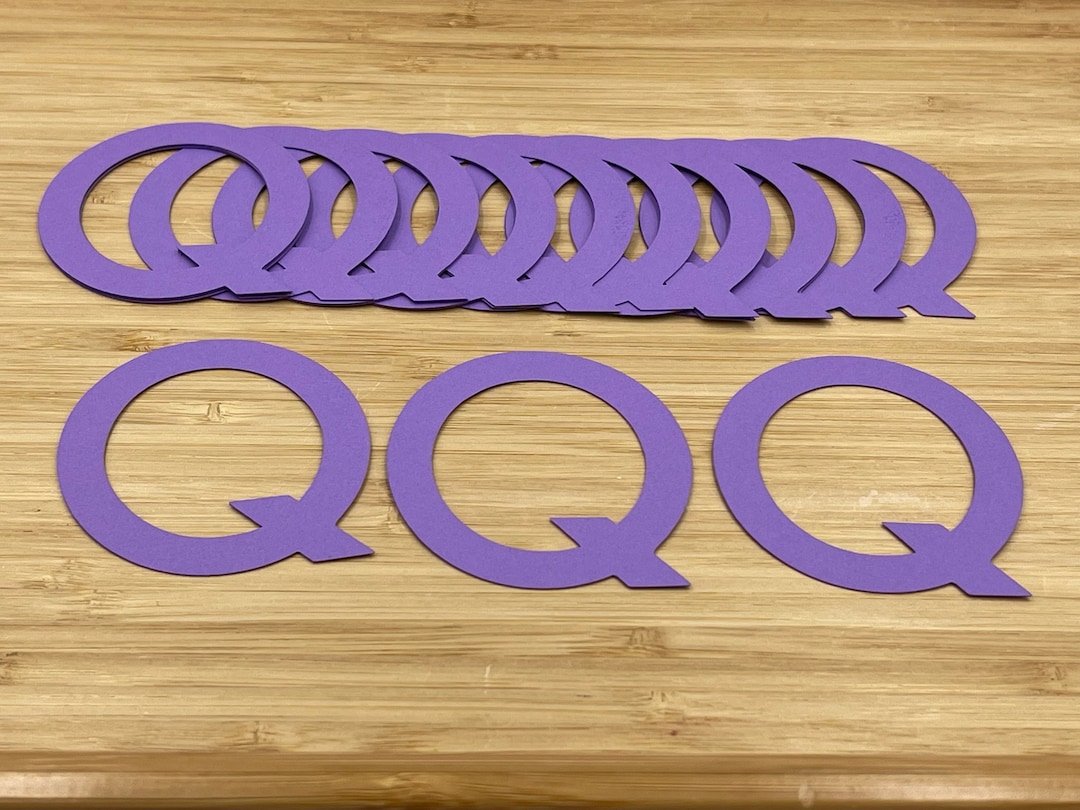 Letter Q Die Cuts, 25 Pieces, Letter Q Cut Outs, Letter Die Cuts ...