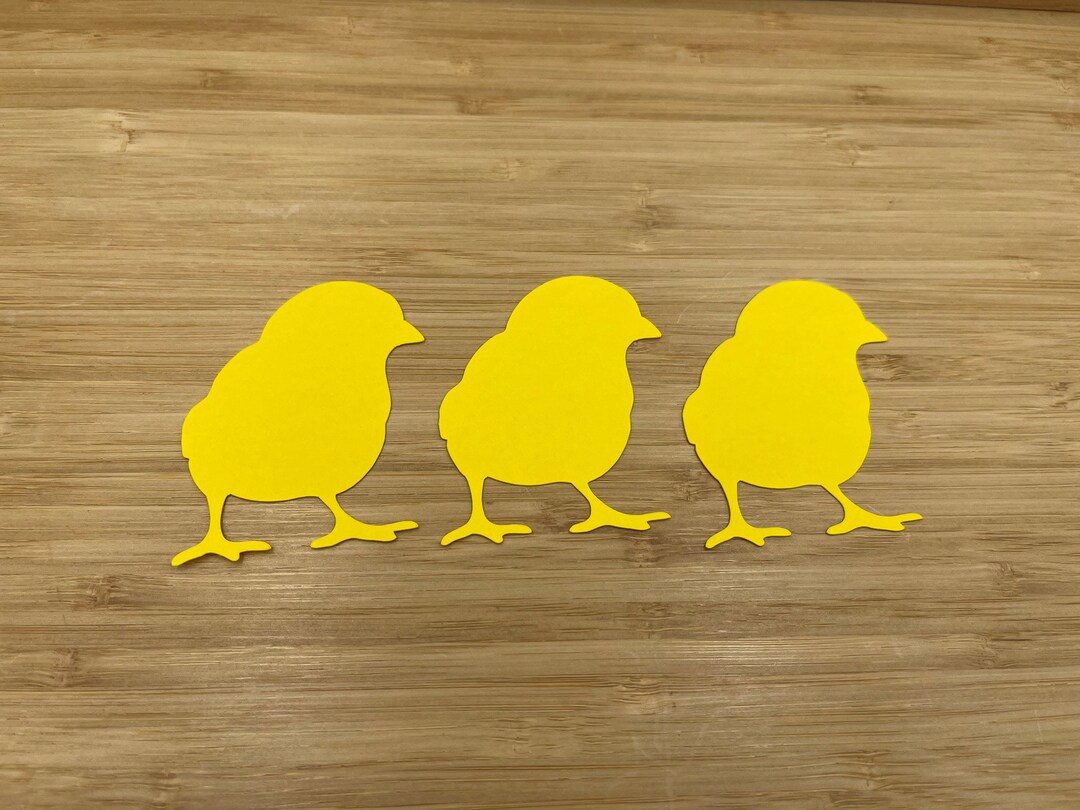Chick Die Cuts, 25 Pieces, Chick Cut Outs, Easter Die Cuts, Easter Cuts ...