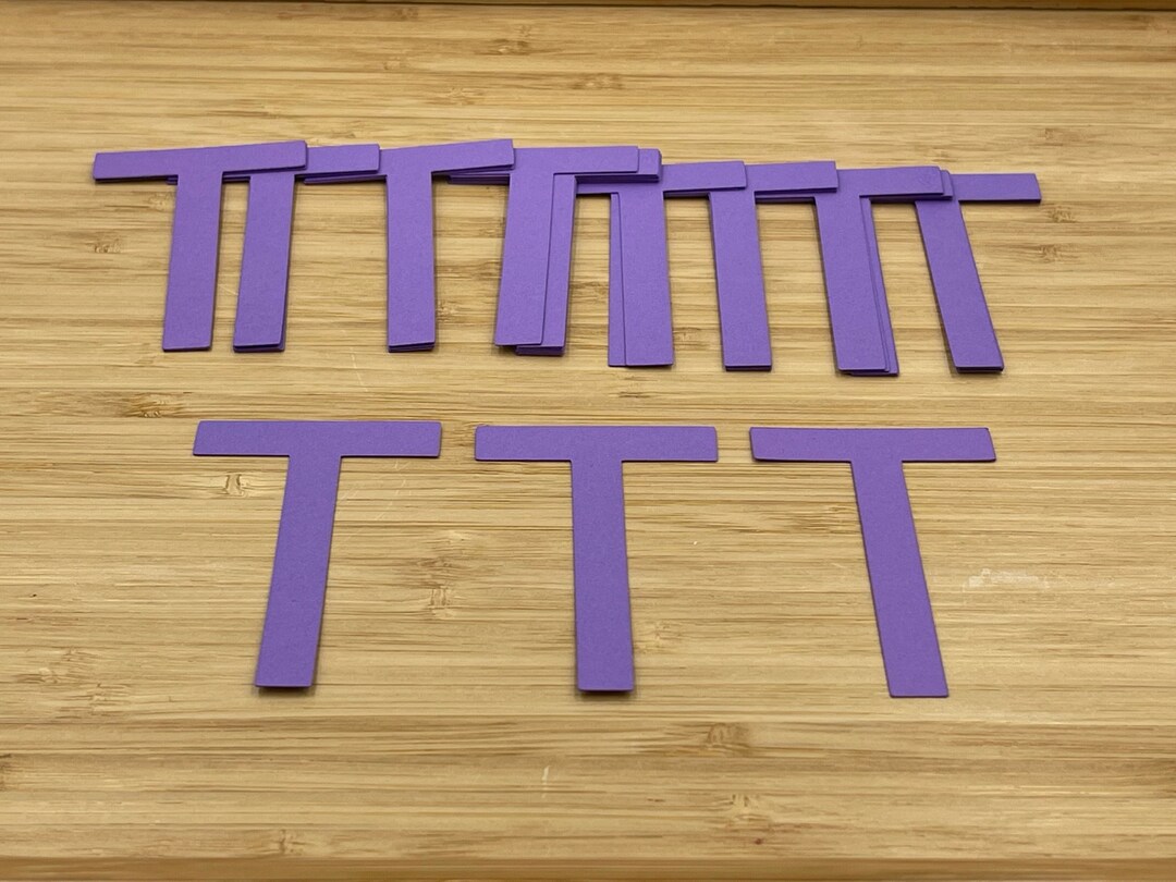 Letter T Die Cuts, 25 Pieces, Letter T Cut Outs, Letter Die Cuts ...