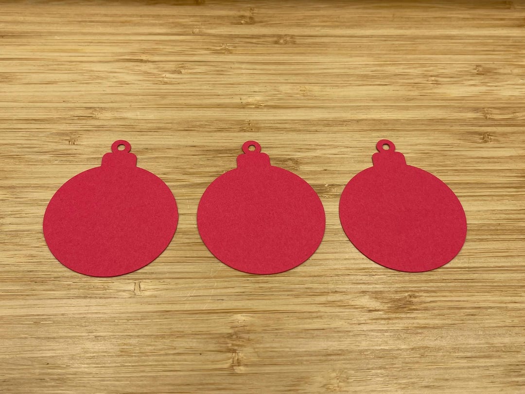 Christmas Ornament Die Cuts, 25 Pieces, Christmas Ornament Cut Outs ...