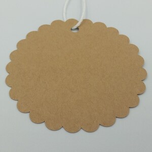 Circle Scallop Tags, 50 Tags, String Included, Product Tags, Jewelry ...