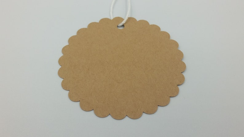 Circle Scallop Tags, 50 Tags, String Included, Product Tags, Jewelry ...
