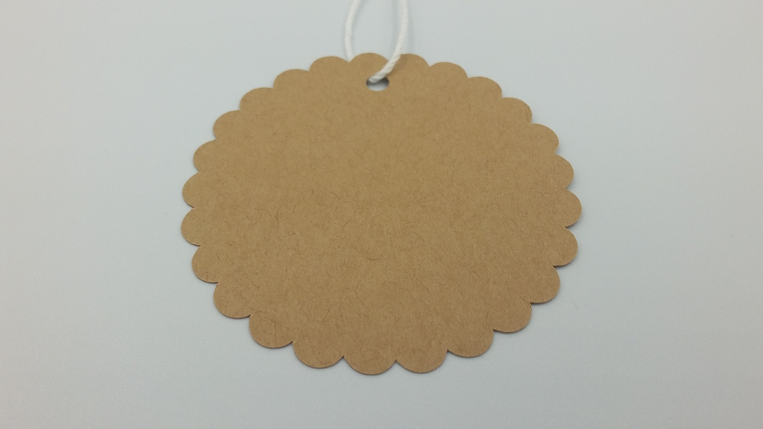 Circle Scallop Tags, 50 Tags, String Included, Product Tags, Jewelry ...