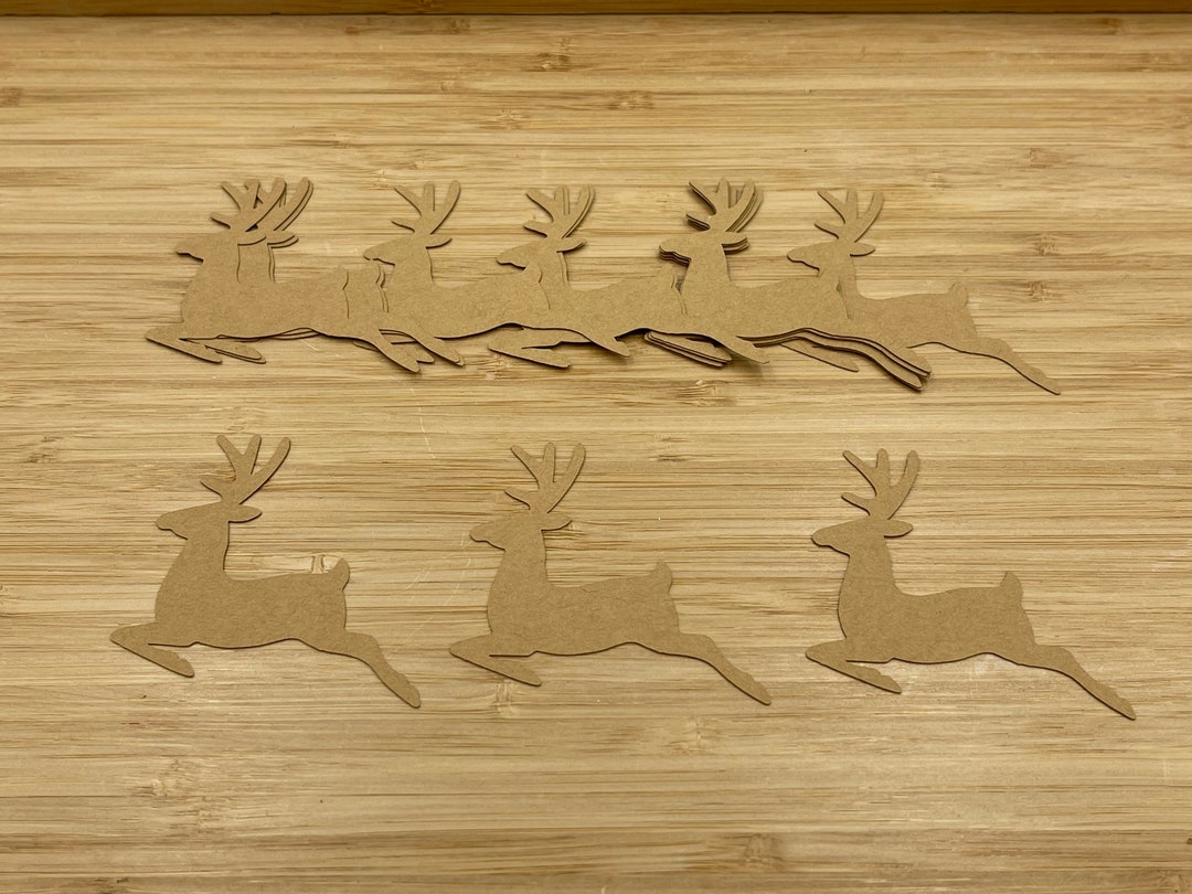 Reindeer Die Cuts, 25 Pieces, Reindeer Cut Outs, Christmas Die Cuts ...