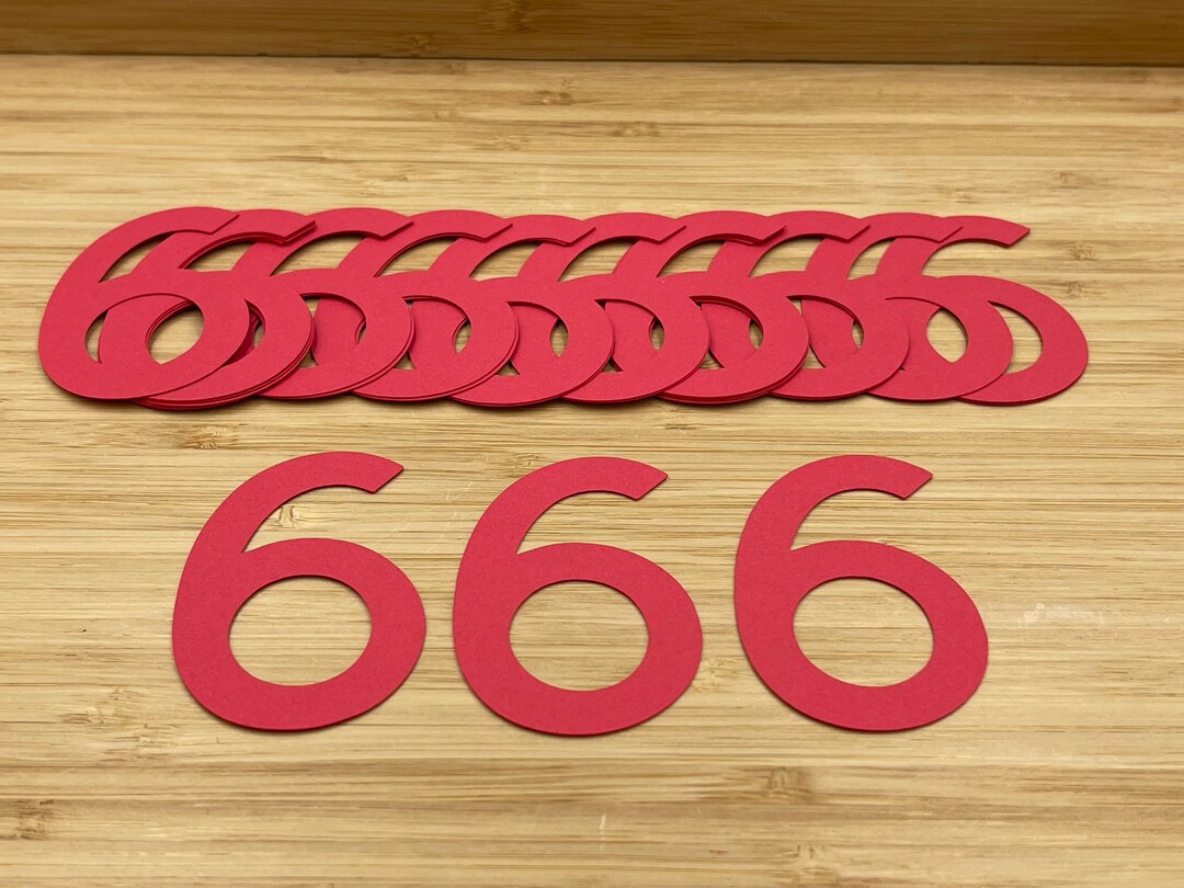 Number 6 Die Cuts, 25 Pieces, Number 6 Cut Outs, Number Die Cuts ...