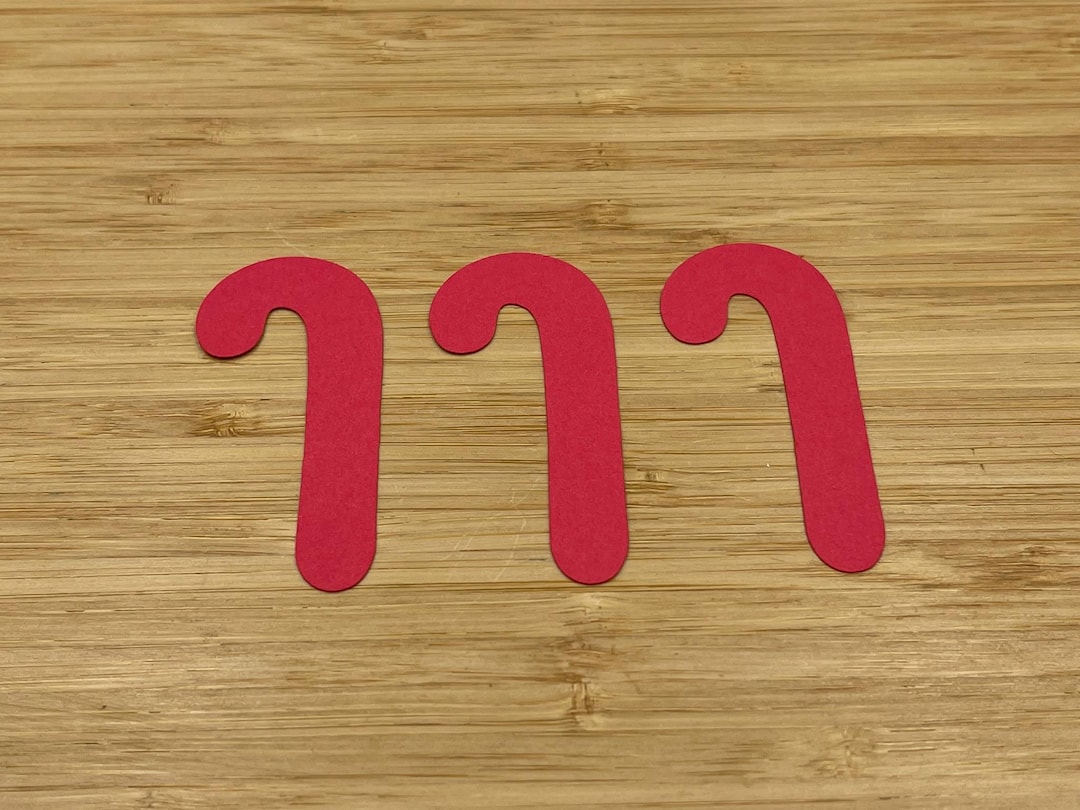 Candy Cane Die Cuts, 25 Pieces, Candy Cane Cut Outs, Christmas Cut Outs ...