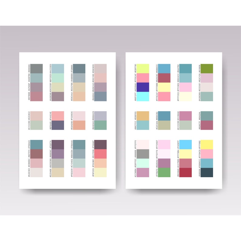 200 Color Combinations Book PDF Color Schemes Printable | Etsy