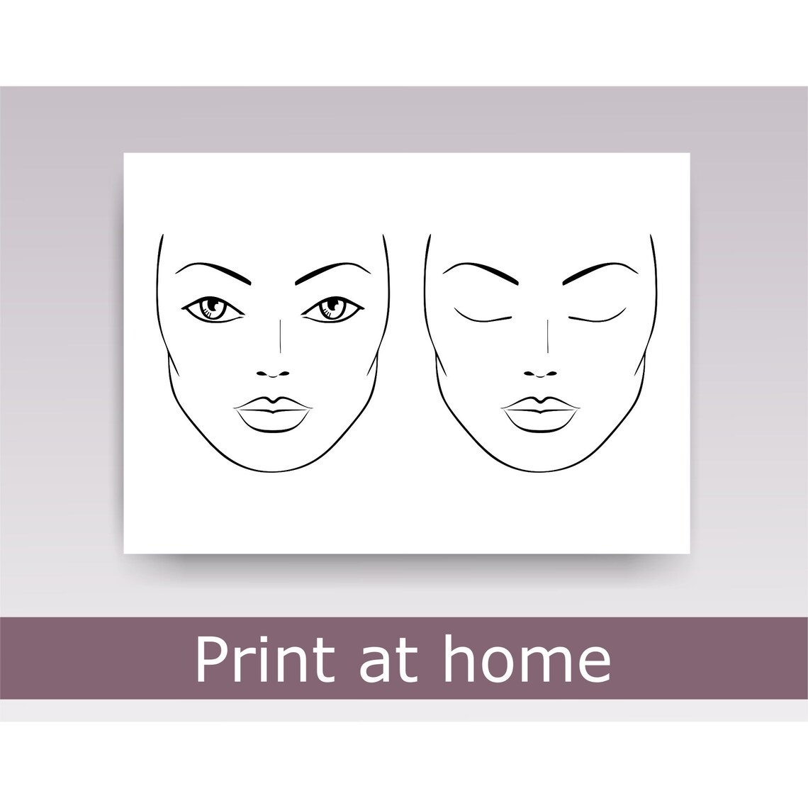 Makeup Face Template Printable Pdf Printable Word Searches