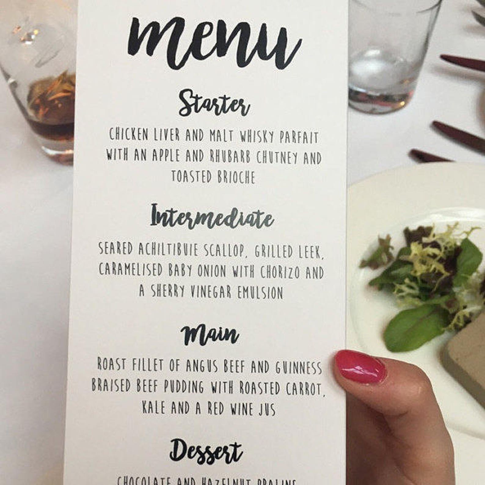 Personalised Wedding Menu Digital Design - Etsy