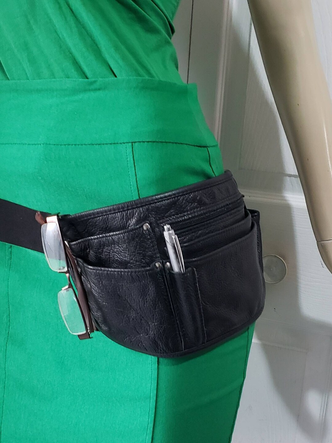 Black Leather Multi Pocket Utilyty Belt , Waist Bag - Etsy
