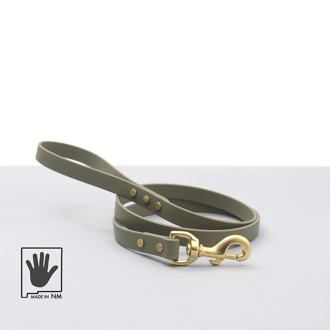 Olive Green Waterproof Dog Leash | Short Traffic Lead | Long Training ...