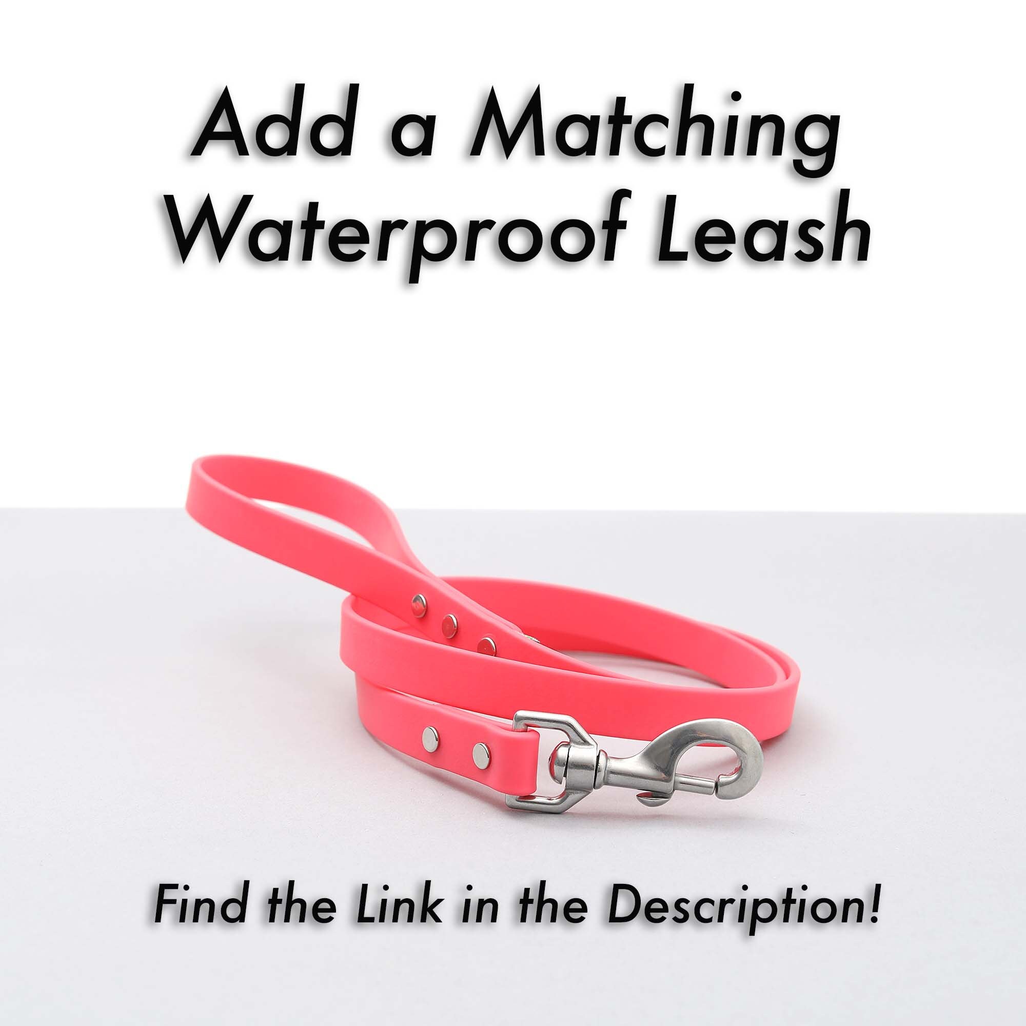 Personalized Waterproof Quick Release Dog Collar in Neon Pink - Etsy