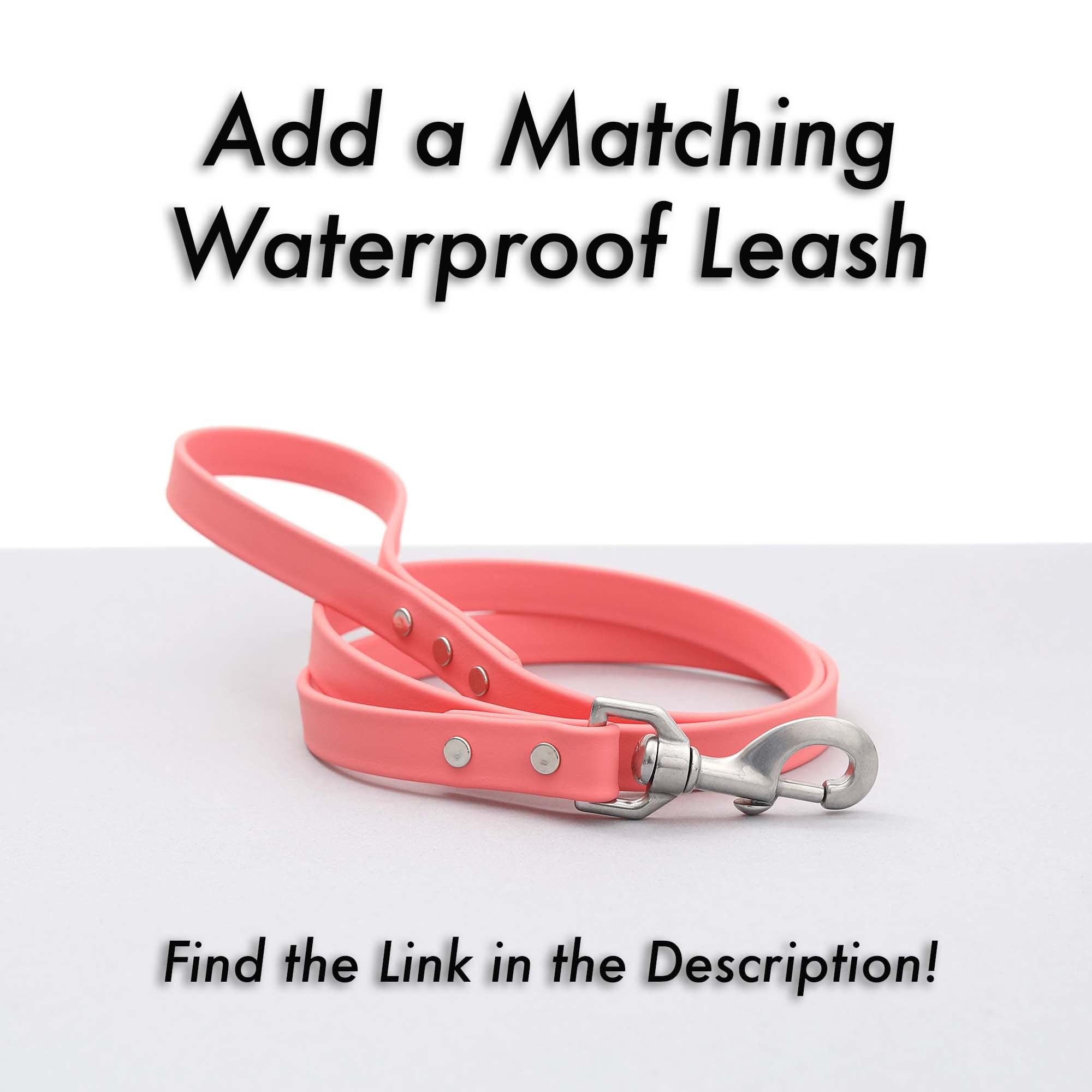 Personalized Waterproof Quick Release Dog Collar in Coral Pink - Etsy