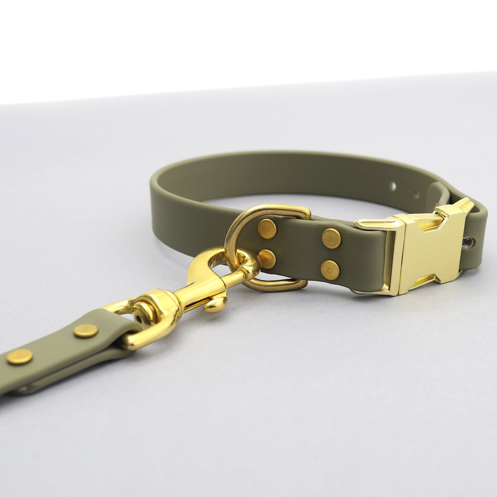 Personalized Waterproof Quick Release Dog Collar in Olive - Etsy