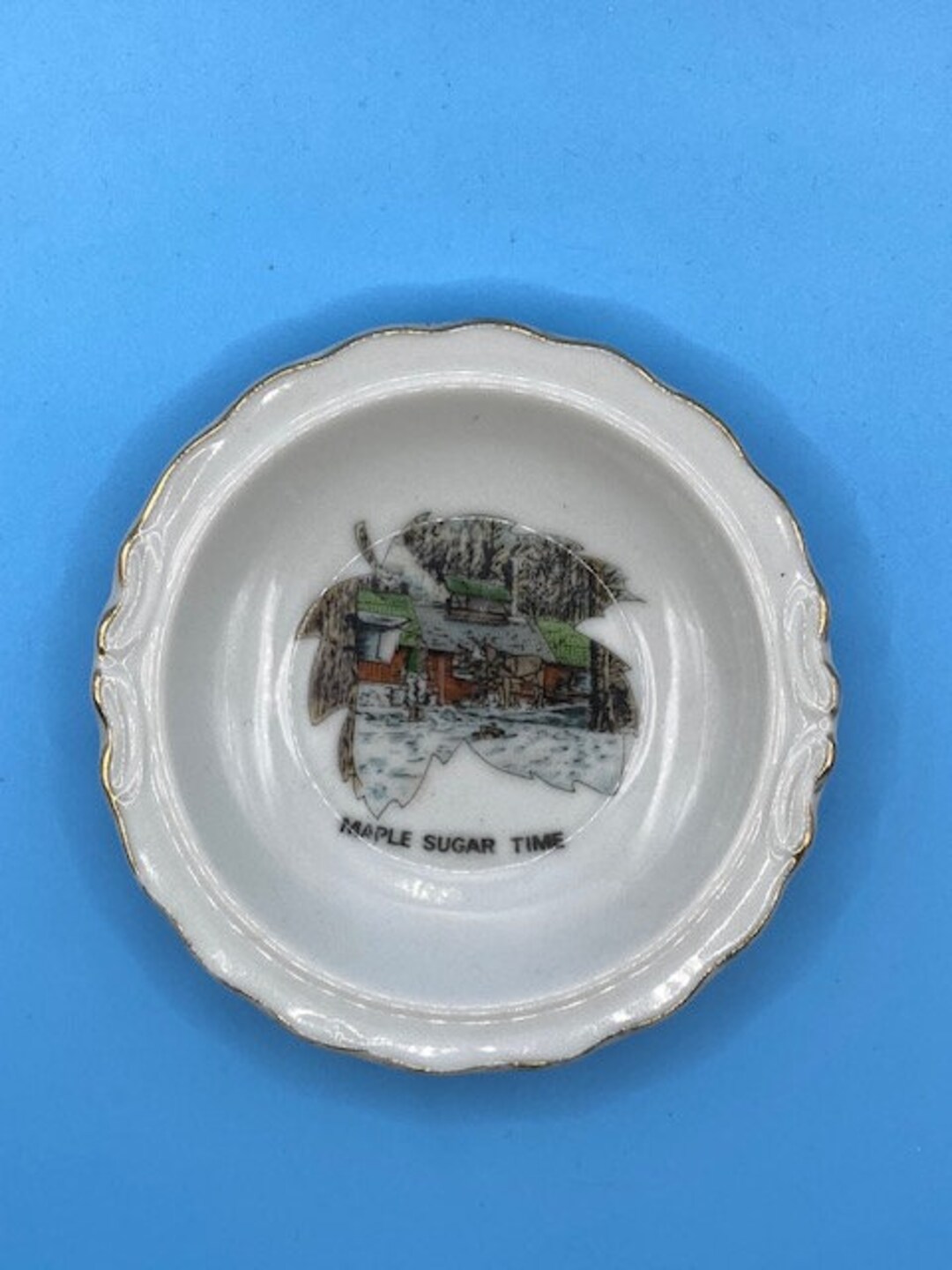 Vintage Maple Sugar Time Souvenir Plate - Etsy