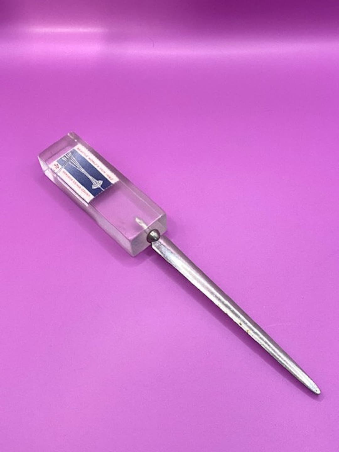 Vintage Souvenir Letter Opener - Seattle's World Fair 1962 Stamp - Etsy