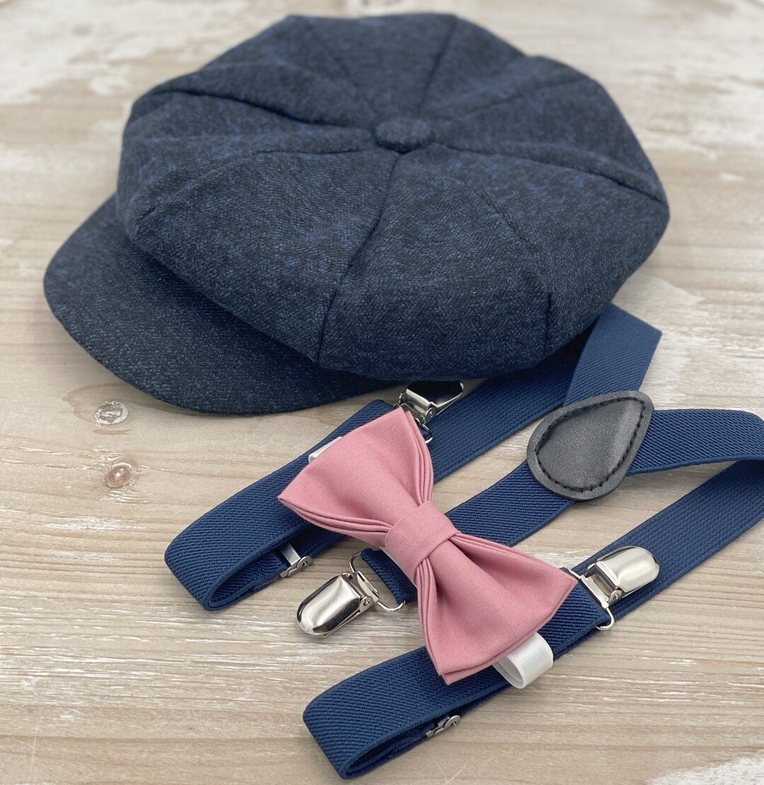 Navy Blue Newsboy Cap Boy's Applejack Flat Hat Dusty - Etsy