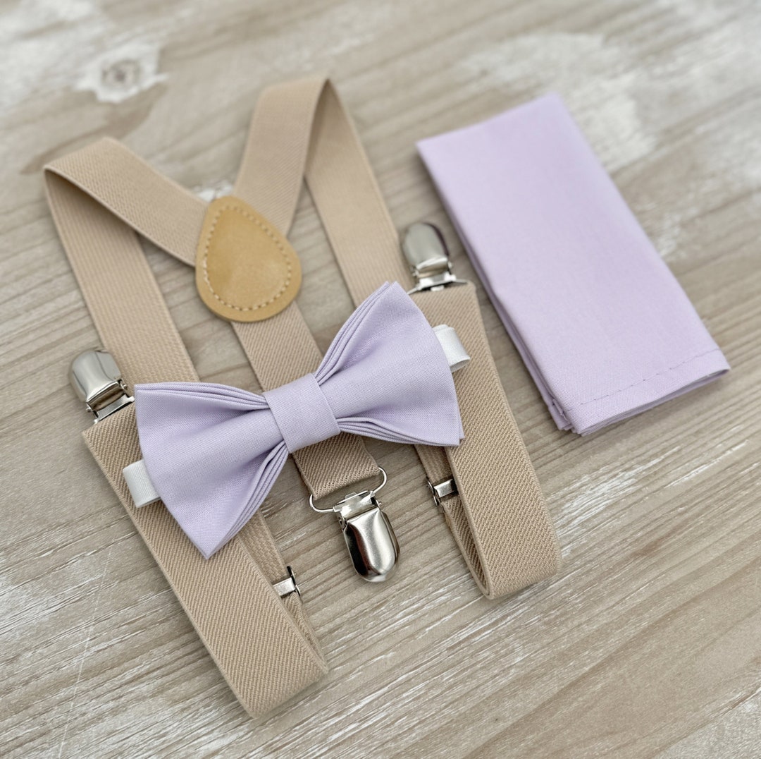 Iris Fliege & Hosenträger Champagner Tan Hosenträger Einstecktuch Ring ...