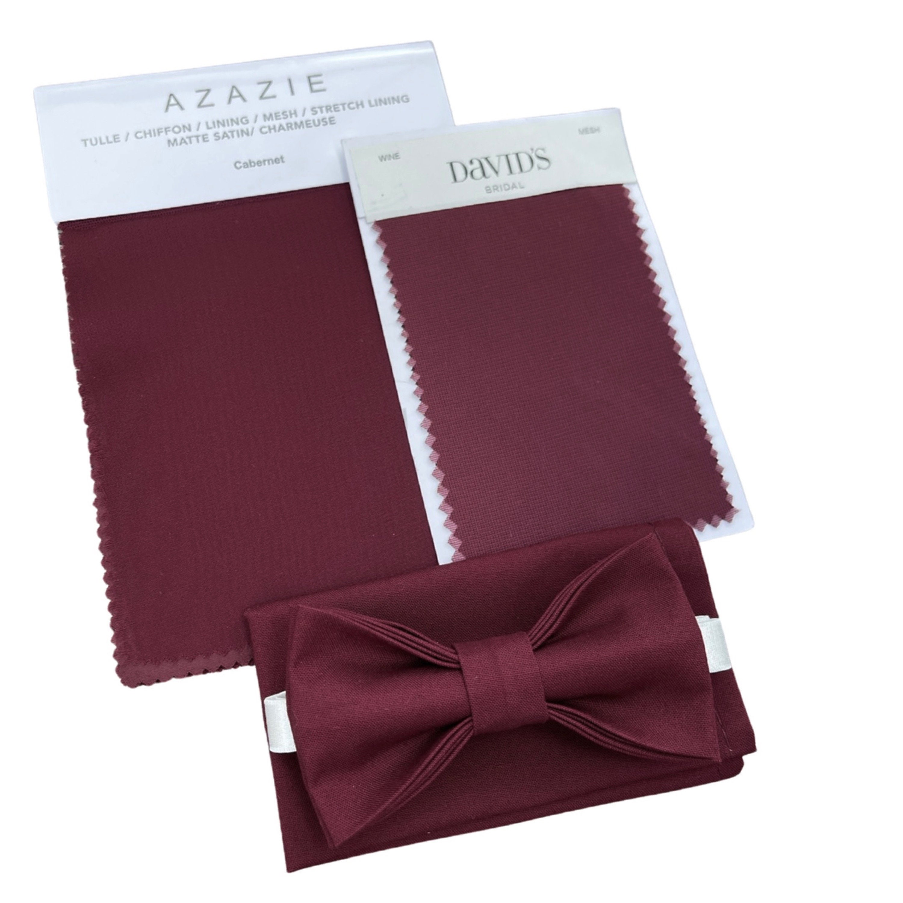 Cabernet Wine Bow Tie & Navy Blue Suspenders Pocket Square - Etsy