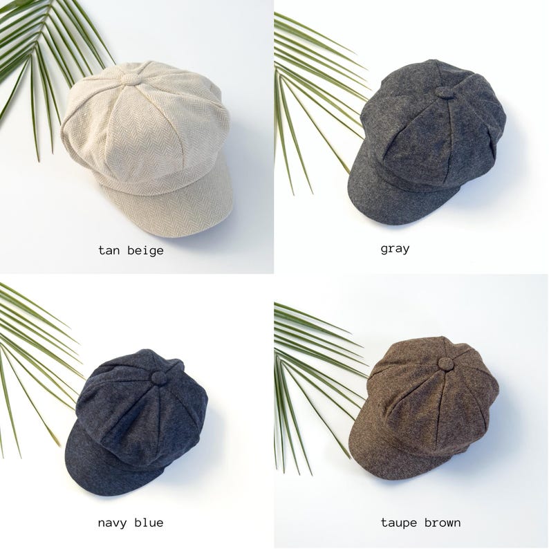 Newsboy Cap, Tweed Baker Boy Cap, Vintage Flat Ivy Cap, Slouchy Beret ...