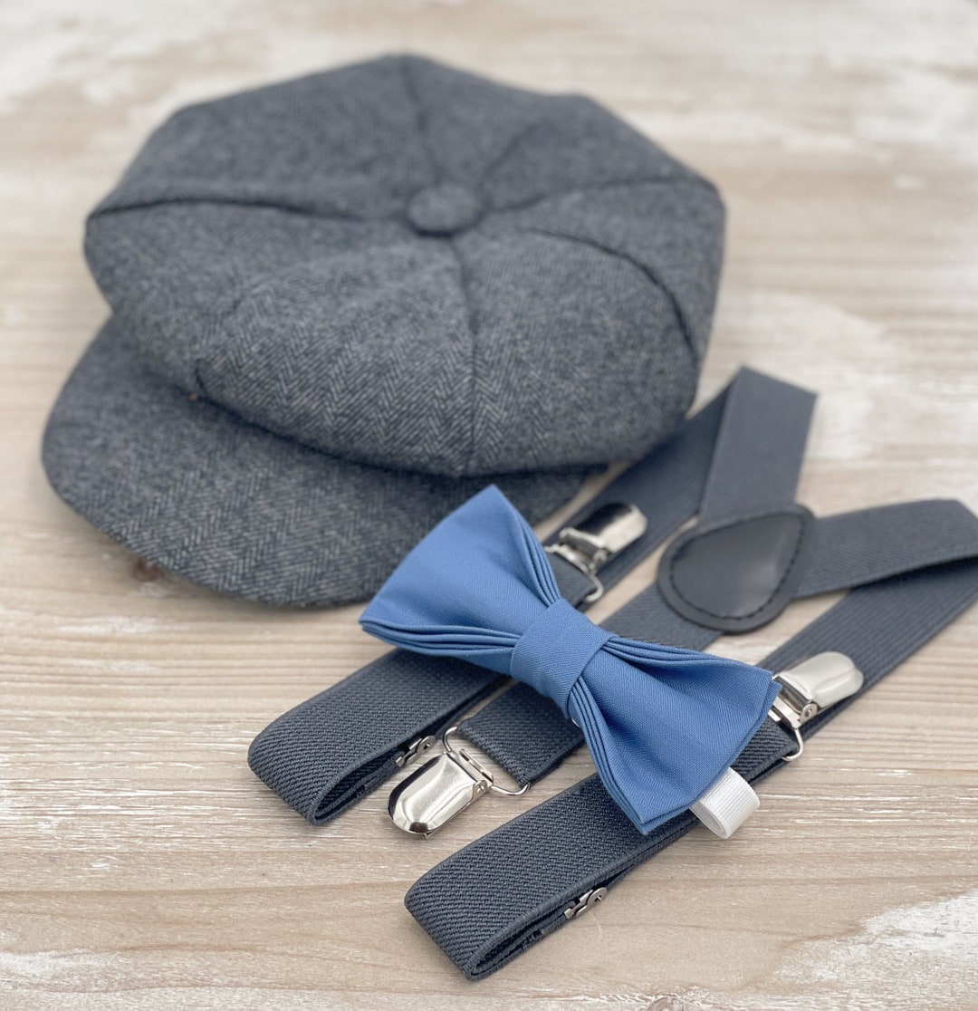 Gray Boy's & Men's Flat Hat Applejack Newsboy Cap - Etsy
