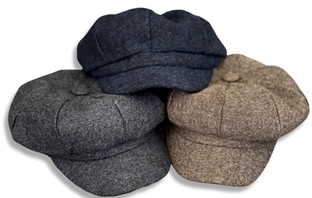 Wool Newsboy Cap – Vintage Baker Boy Hat for Men and Boys, Flat Beret ...