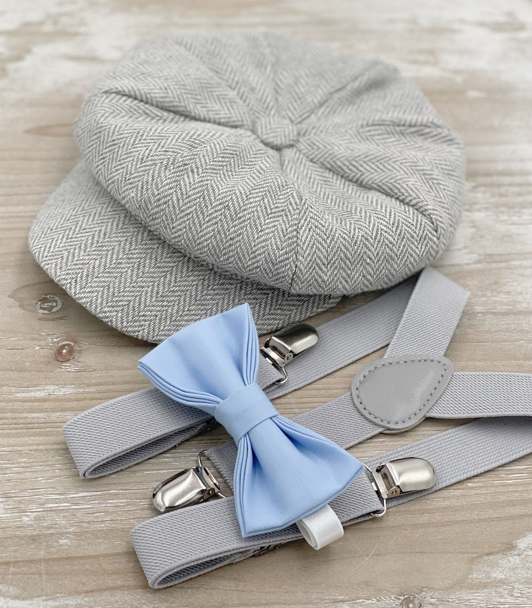 Light Gray Tweed Newsboy Cap Applejack Ivy Flat Hat Ice - Etsy