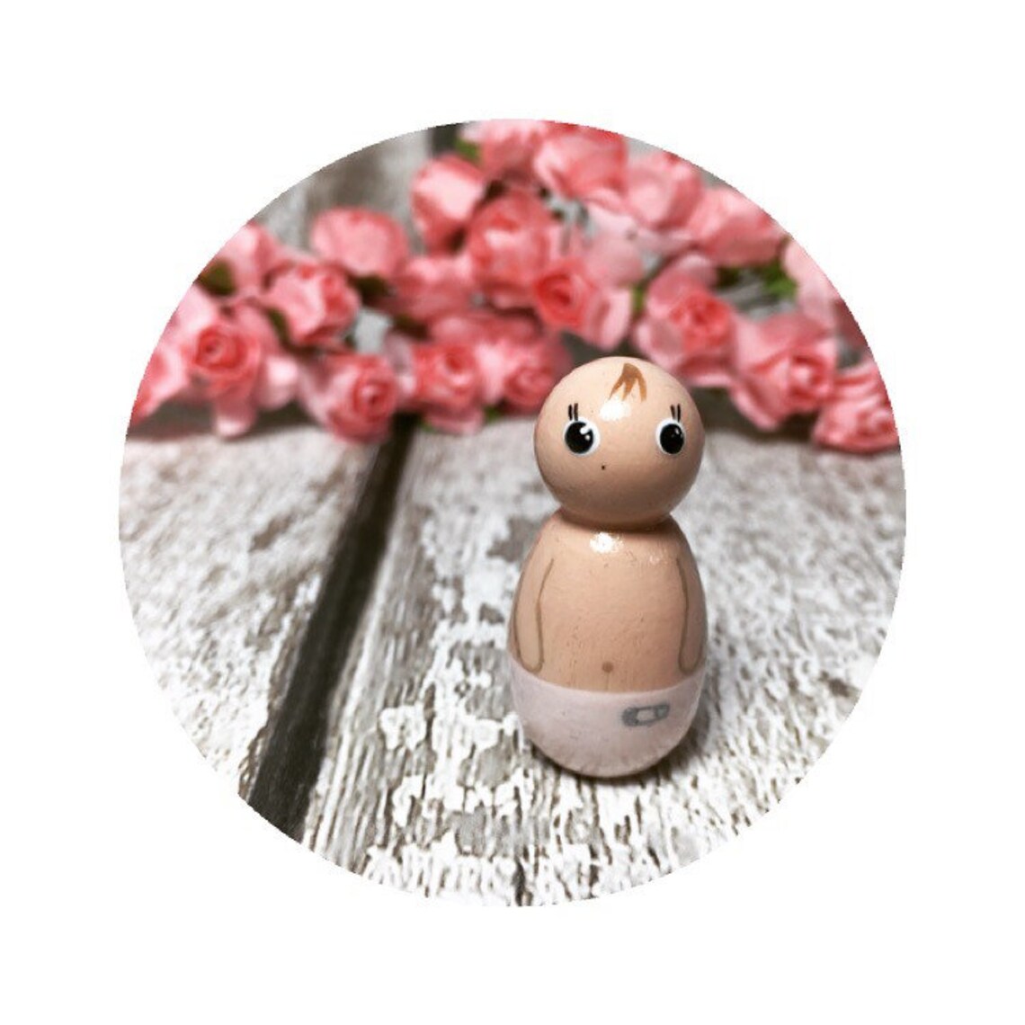 Pregnancy Announcement Baby Wooden Peg Doll. Godparent / - Etsy UK