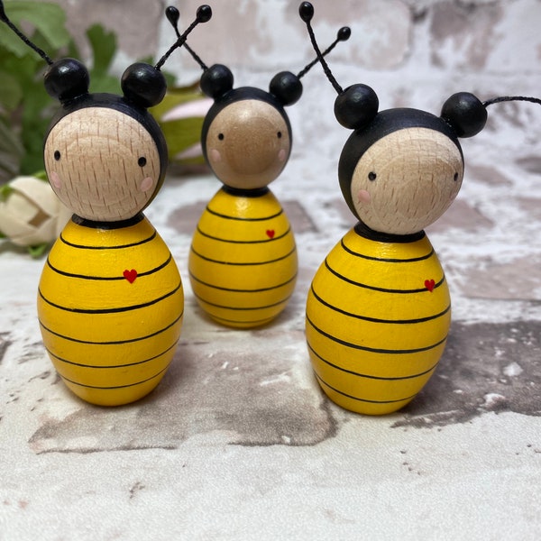 Bee Peg Doll - Etsy UK