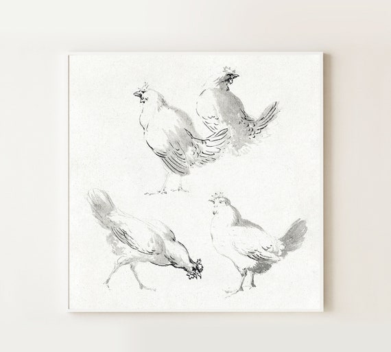 Square Art Print Large Print 40x40'' Pencil Drawing | Etsy