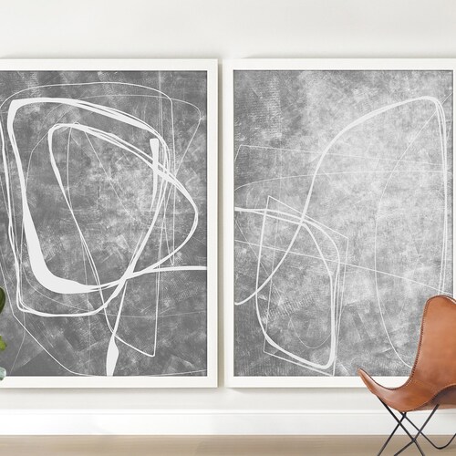 Abstract Painting Print Gray Art Print Large Wall Art - Etsy