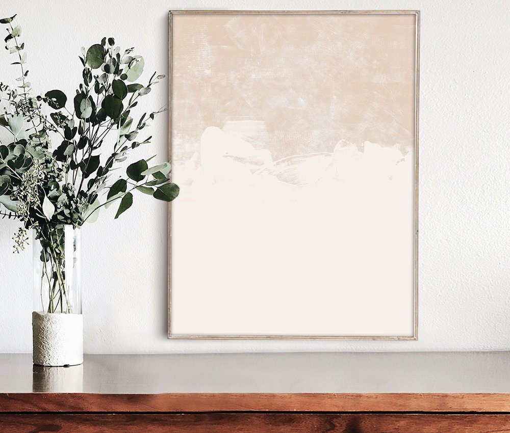 Beige Wall Art Abstract Print Neutral Art Print Minimal - Etsy