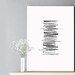 Thin Narrow Ink Stripes Wall Art Black White Minimalist - Etsy