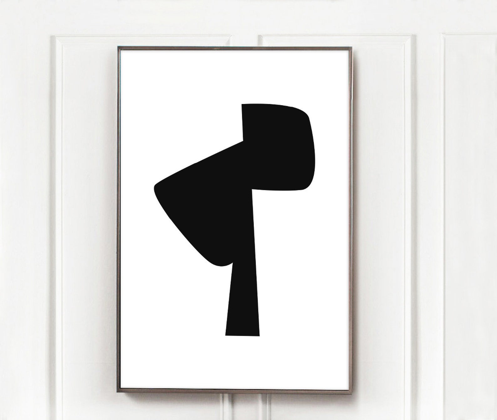 Set of 2 Prints Abstract Art Print Black Art Printable | Etsy