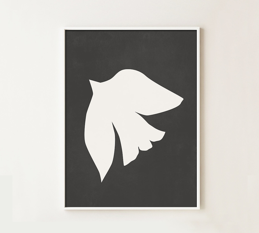 Modern Abstract Art, Bird Print, Print Digital Download, White Bird ...