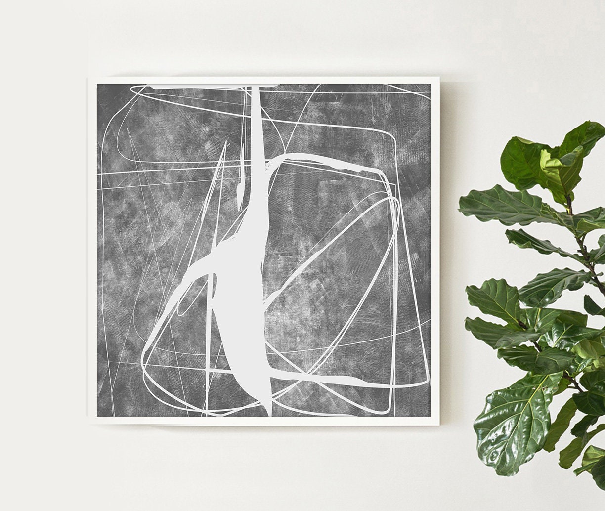 Abstract Painting Print Gray Art Print Large Wall Art | Etsy