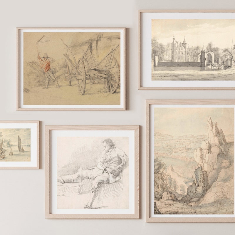 Antique Drawing - Etsy