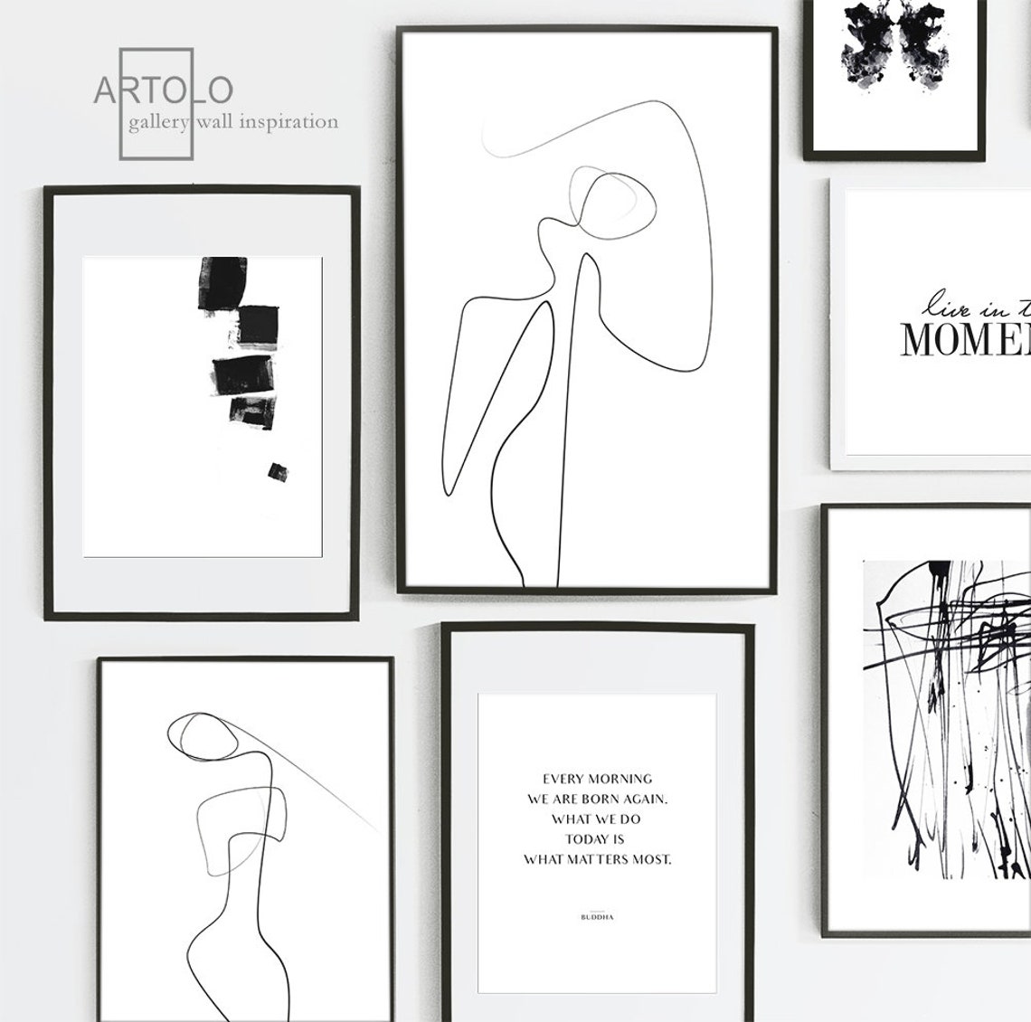 Abstract Line Art Print Single Line Drawing Woman Art - Etsy