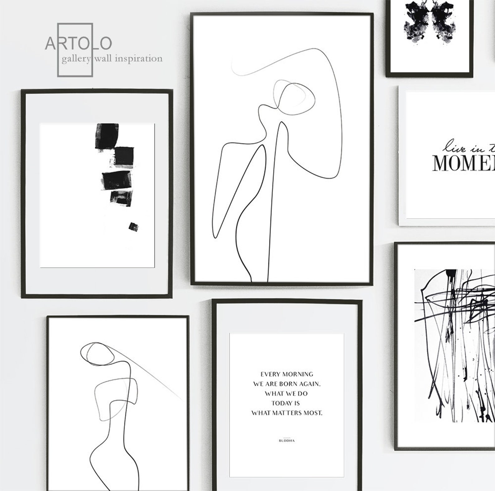 Abstract Line Art Print Single Line Drawing Woman Art - Etsy