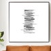 Thin Narrow Ink Stripes Wall Art Black White Minimalist - Etsy