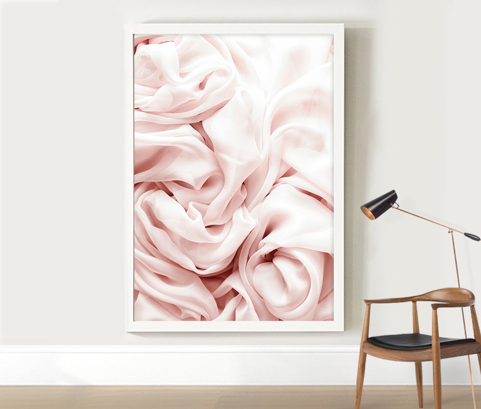 Blush Art Print Pink Fashion Poster Pink Silk Fabric Poster - Etsy